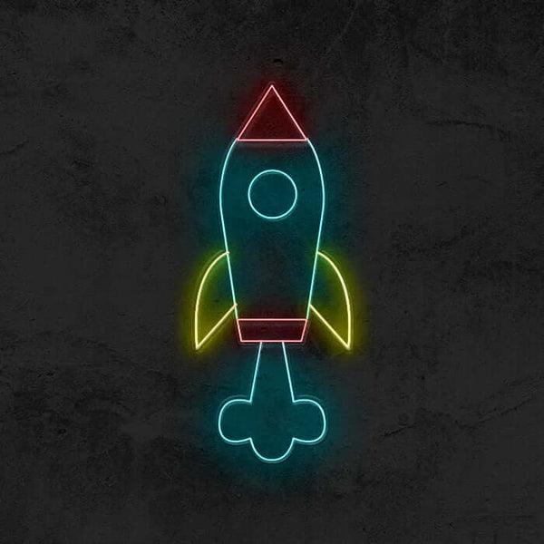 Rocket Ship Neon Sign 🚀