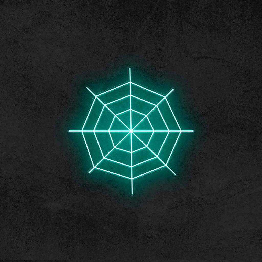 Spider Web Neon Sign